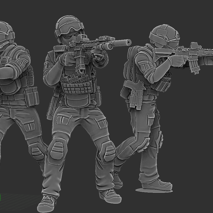 3D Printable Task Force operators by BomberShrimp