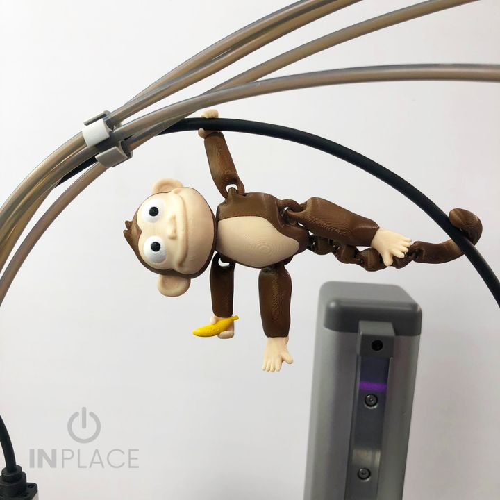 3D Printable Cute Monkey Articulated by Inplace