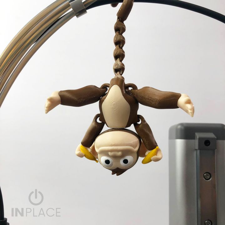 3D Printable Cute Monkey Articulated by Inplace