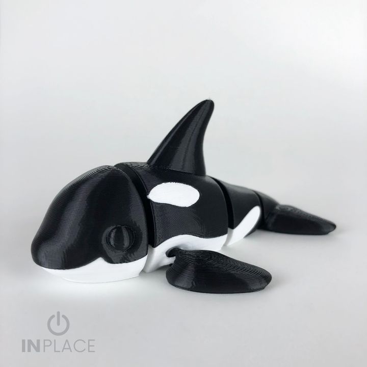 3D Printable Cute Orca Articulated by Inplace