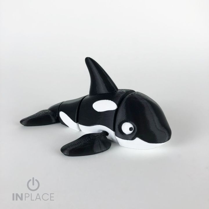 3D Printable Cute Orca Articulated by Inplace