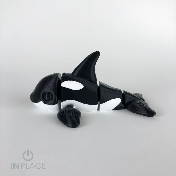3D Printable Cute Orca Articulated by Inplace