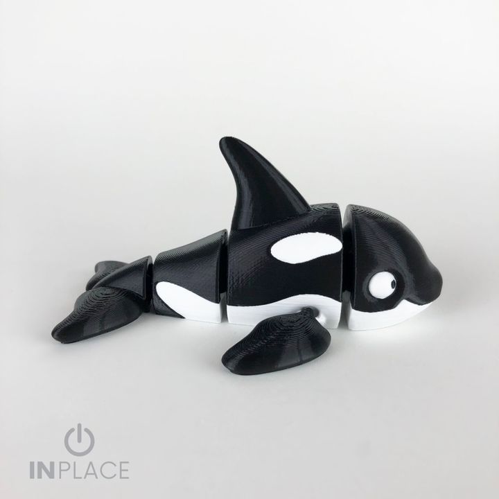 3D Printable Cute Orca Articulated by Inplace