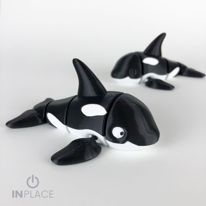 3D Printable Cute Orca Articulated by Inplace