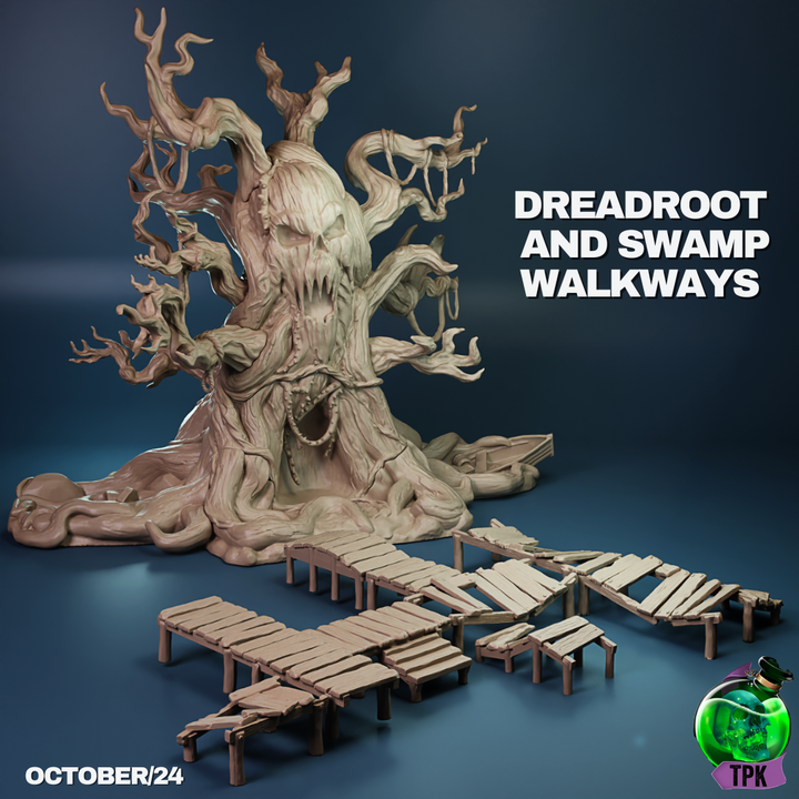 3D Printable The Cursed Tree and Swamp Pathways by TPK Lab