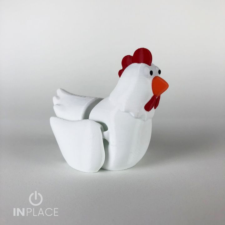 3D Printable Cute Chicken Articulated by Inplace