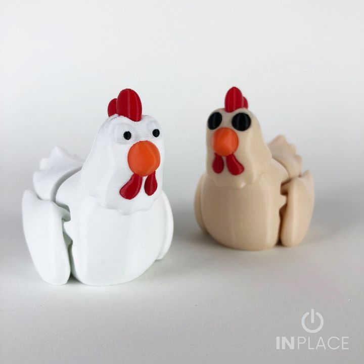 3D Printable Cute Chicken Articulated by Inplace