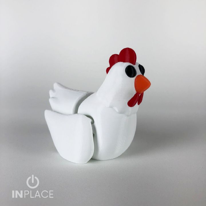 3D Printable Cute Chicken Articulated by Inplace