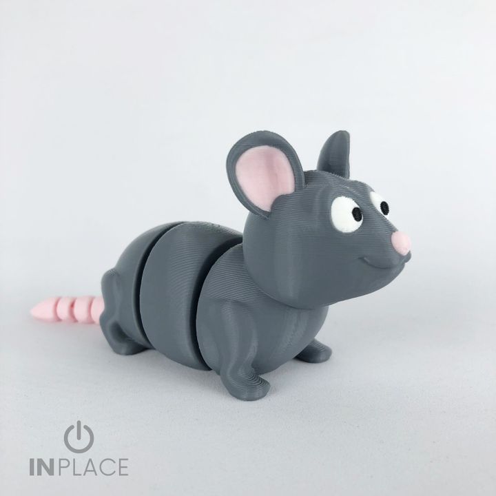 3D Printable Cute Rat Articulated by Inplace