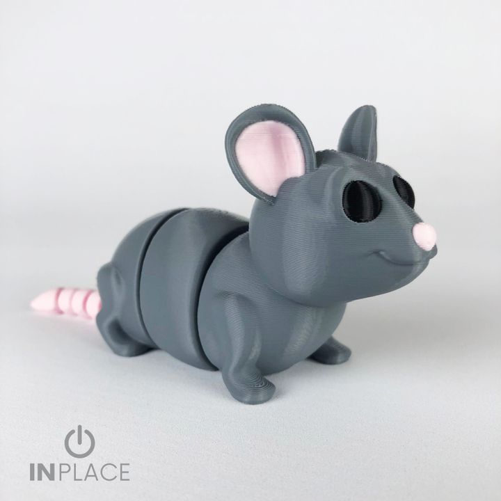 3D Printable Cute Rat Articulated by Inplace