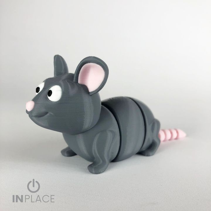 3D Printable Cute Rat Articulated by Inplace