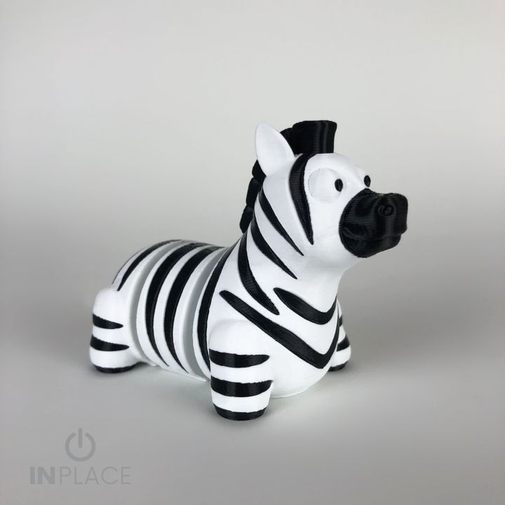 3D Printable Cute Zebra Articulated by Inplace