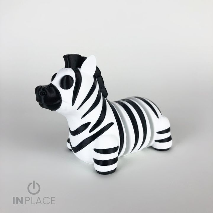 3D Printable Cute Zebra Articulated by Inplace