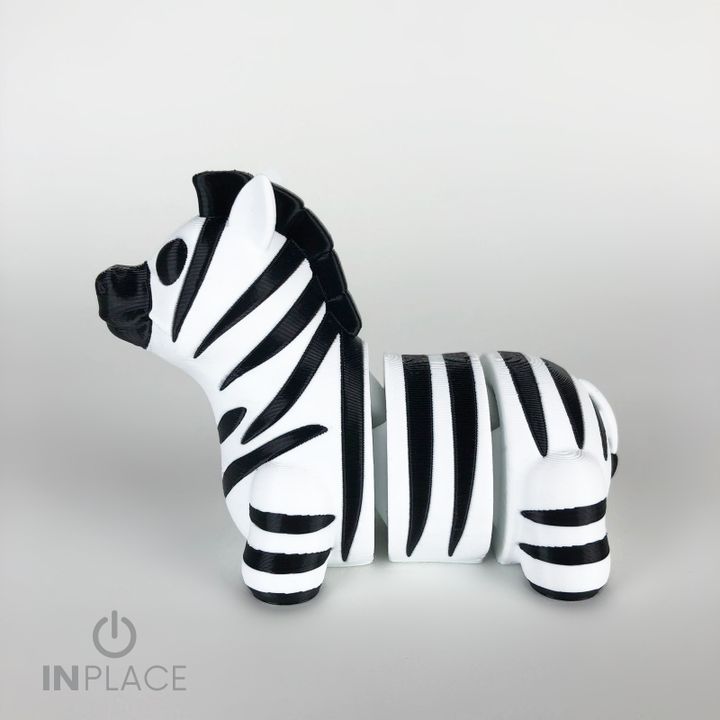 3D Printable Cute Zebra Articulated by Inplace