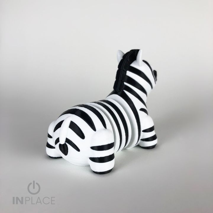3D Printable Cute Zebra Articulated by Inplace