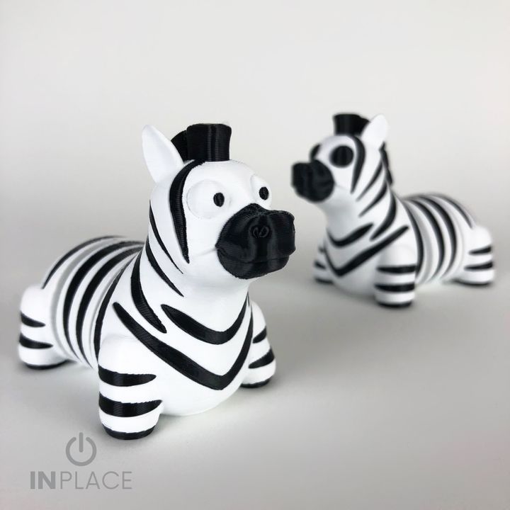 3D Printable Cute Zebra Articulated by Inplace