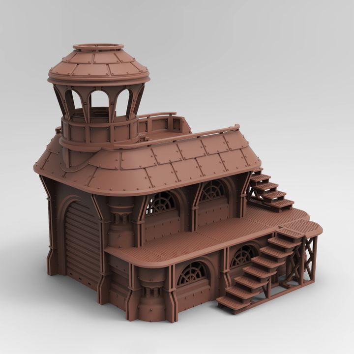 3D Printable Dockyard Warehouse by Tesseract Tomb