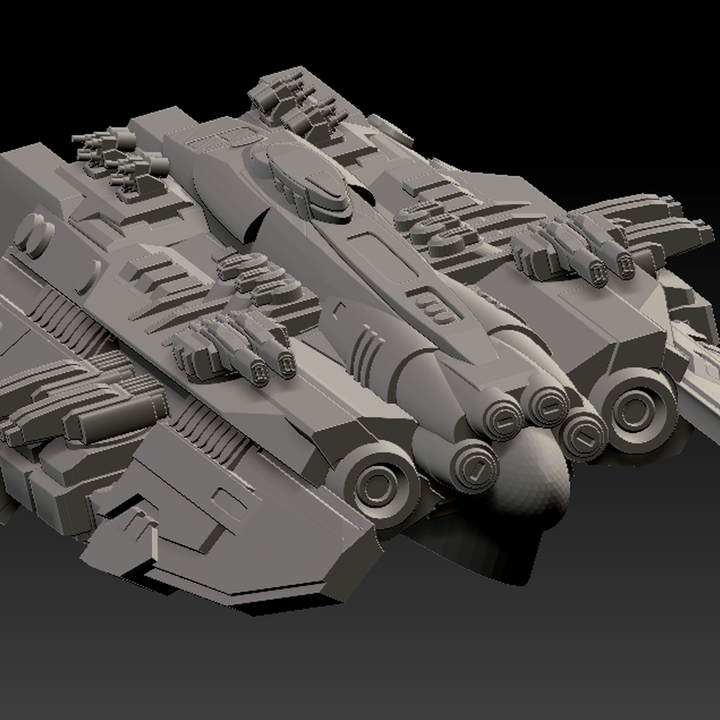 3D Printable Gilgamesh Heavy Cruiser by David Tarron