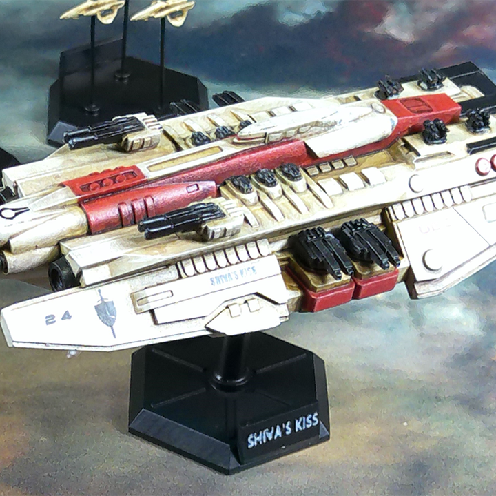 3D Printable Gilgamesh Heavy Cruiser by David Tarron