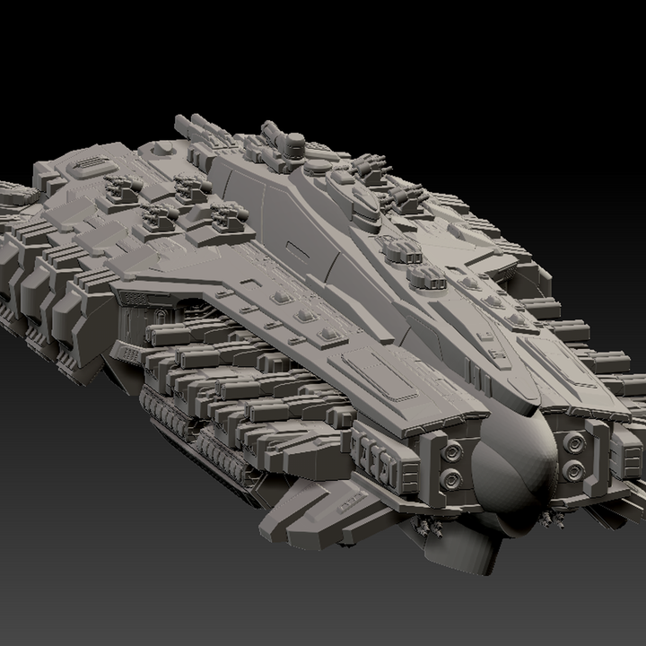 3D Printable Typhon Battlecruiser by David Tarron