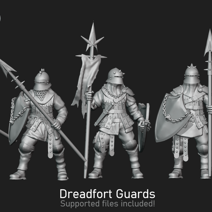 3D Printable Dreadfort Guards by Frigid Miniatures