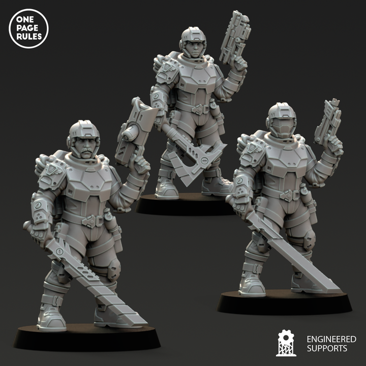 3D Printable Human Defense Force (HDF) - Release #1 by One Page Rules