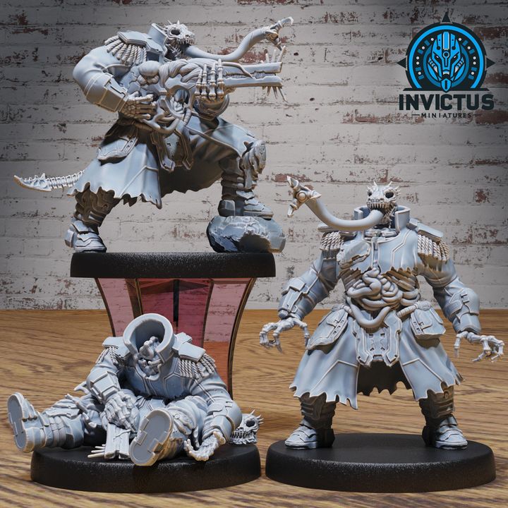 3D Printable Necro Parasite Captain Set / Alien Race Warrior / Infested ...