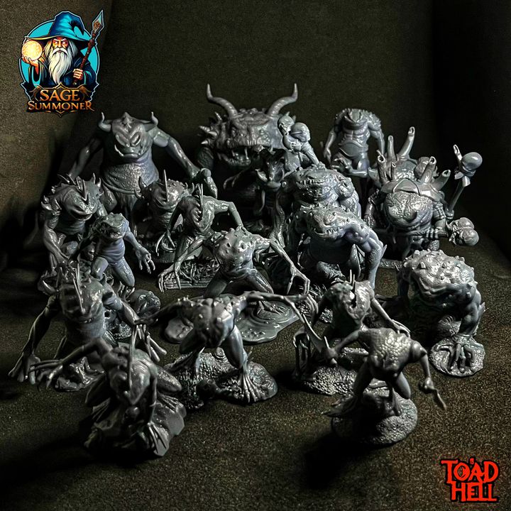 3D Printable Toad Hell Complete Bundle - 19 Pre-Supported Miniatures by ...