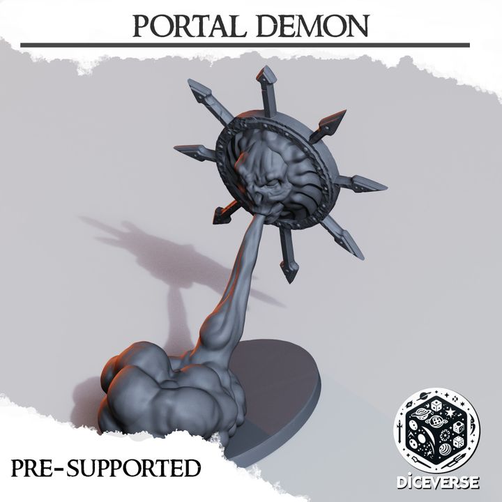 3D Printable Chaos Spell: Portal Demon by Diceverse