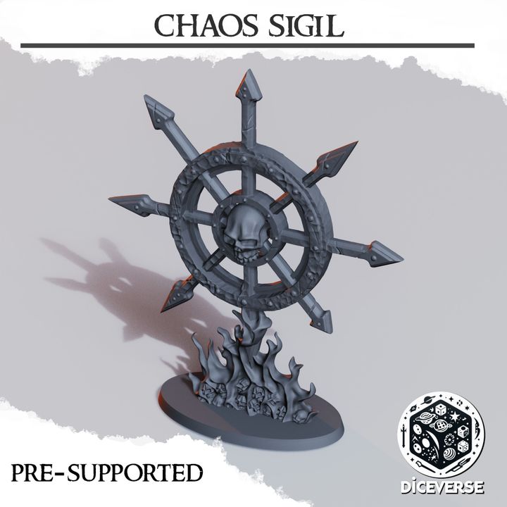 3D Printable Chaos Spell: Chaos Sigil by Diceverse