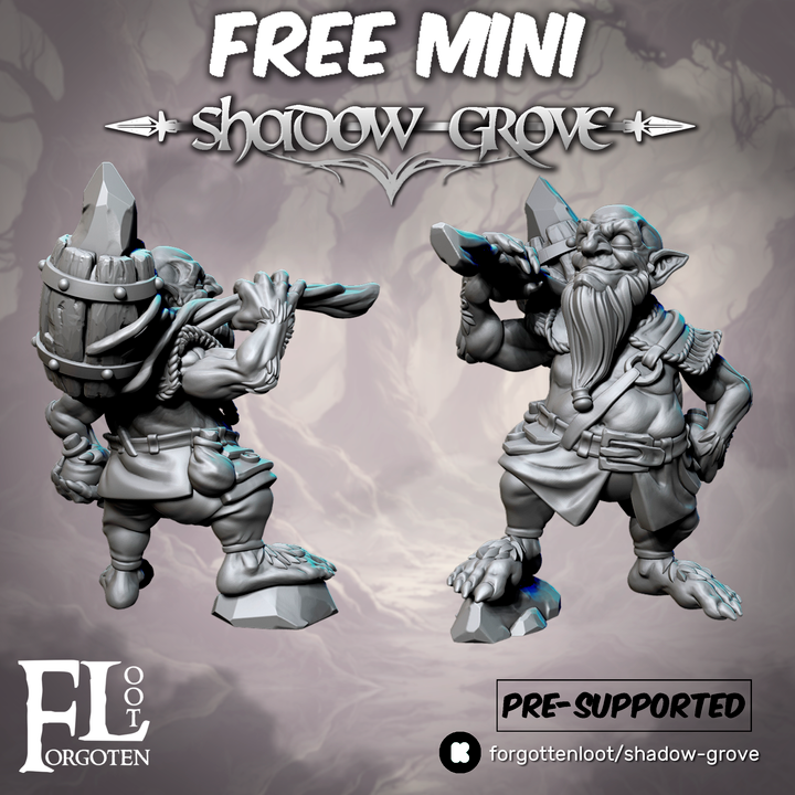 3D Printable FREE DOWNLOAD from ShadowGrove project REDCAP miniature by forgottenlootstudio
