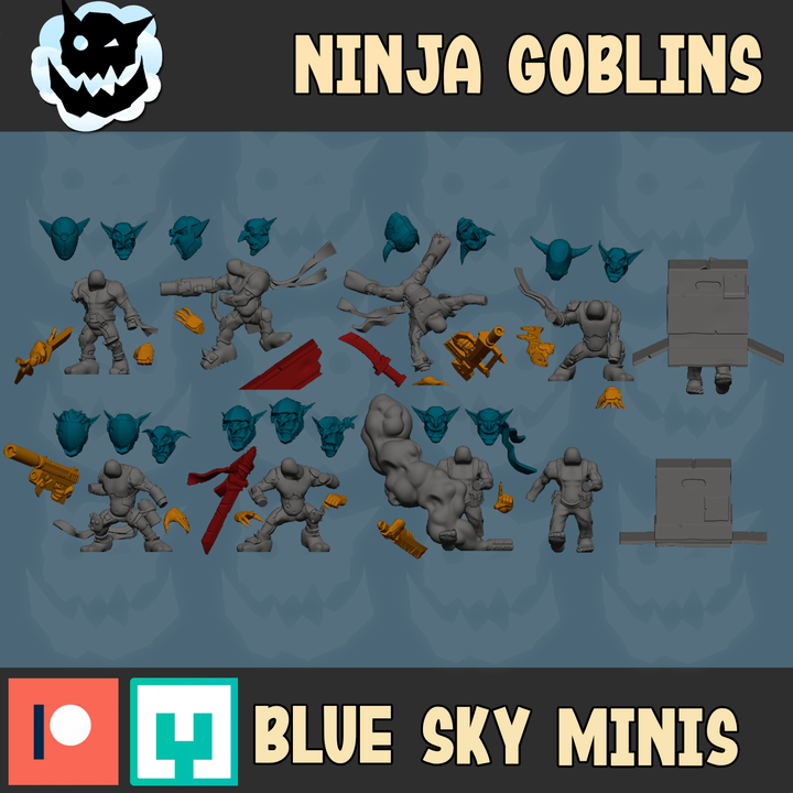 3D Printable Ninja Goblins by Blue Sky Minis