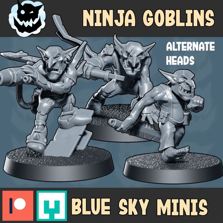 3D Printable Ninja Goblins by Blue Sky Minis