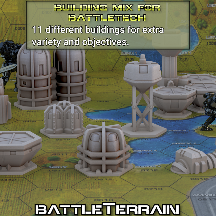 3D Printable Building mix for Battletech by tinnut