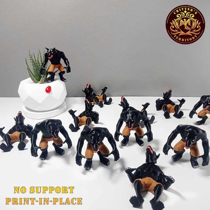 3D Printable Flexi Mini Werewolf | Halloween Special | No support ...