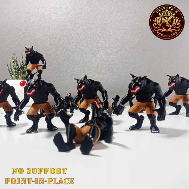 3D Printable Flexi Mini Werewolf | Halloween Special | No support ...
