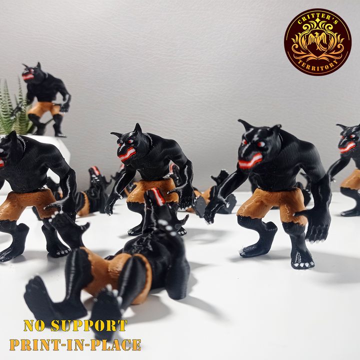 3D Printable Flexi Mini Werewolf | Halloween Special | No support ...