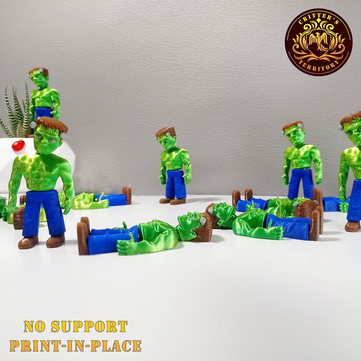 3D Printable Flexi Mini Frankenstein | Halloween Special | No support ...
