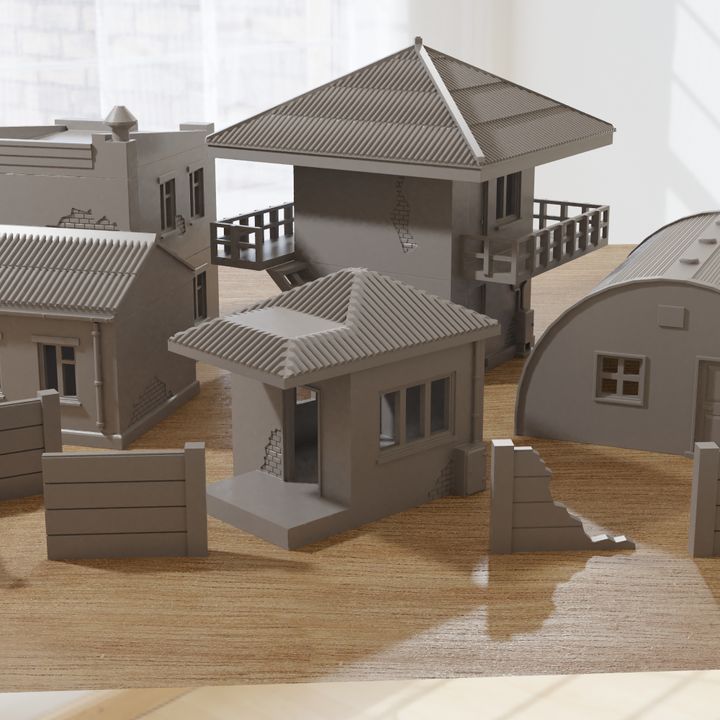 3D Printable East European Military Outpost Set - Zona Alfa - Cold War ...