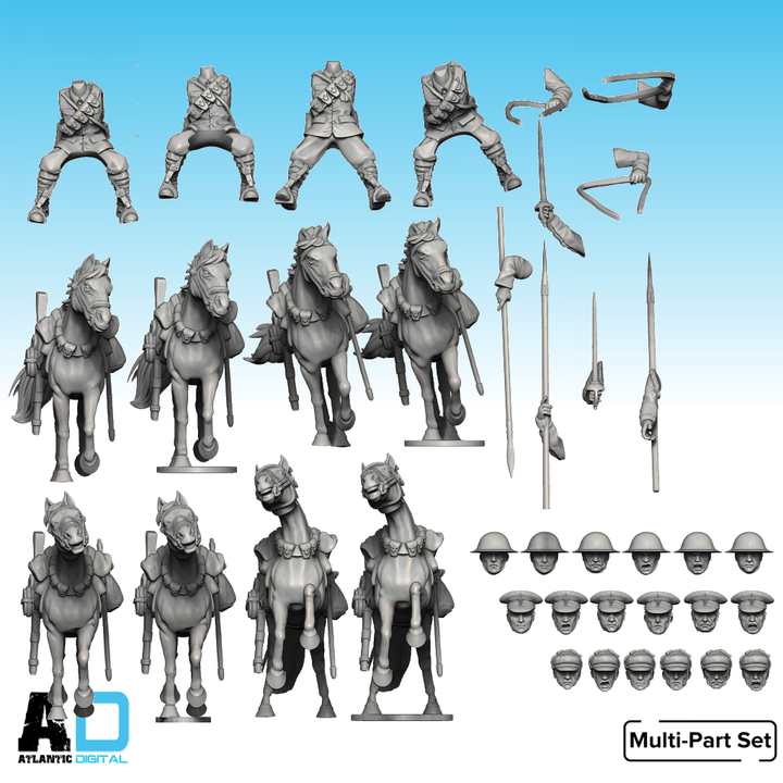 3D Printable Great War British Cavalry by Wargames Atlantic