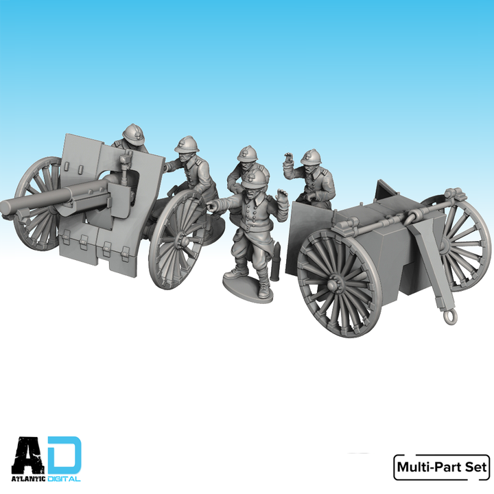 3D Printable French 75mm Field Gun by Wargames Atlantic