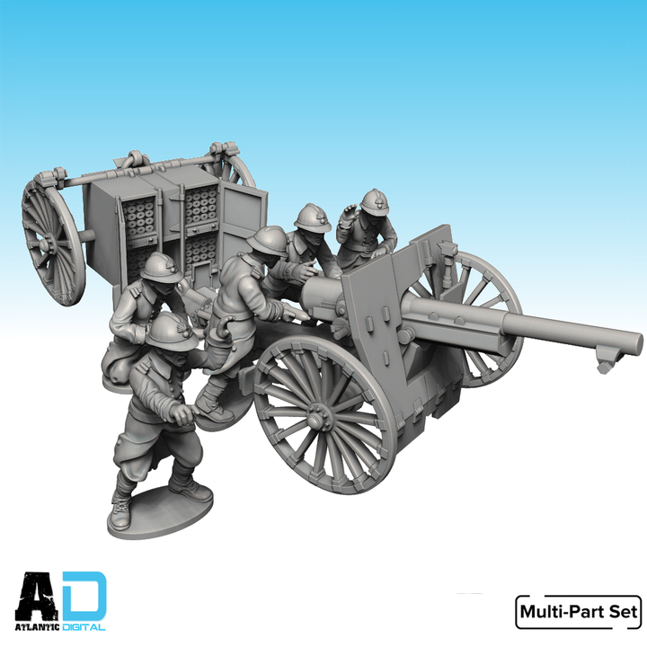 3D Printable French 75mm Field Gun by Wargames Atlantic