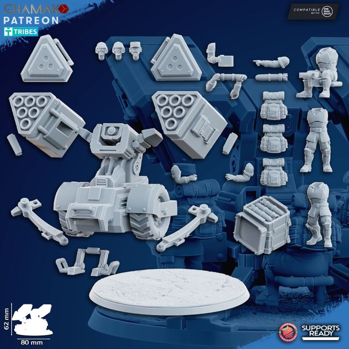 3D Printable Freedom Guard Multi Rocket Launcher by Ghamak