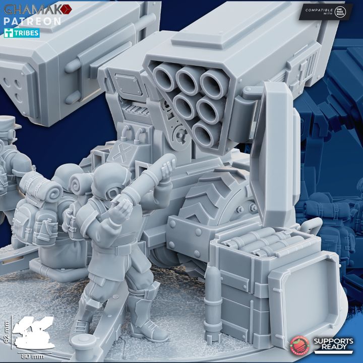 3D Printable Freedom Guard Multi Rocket Launcher by Ghamak