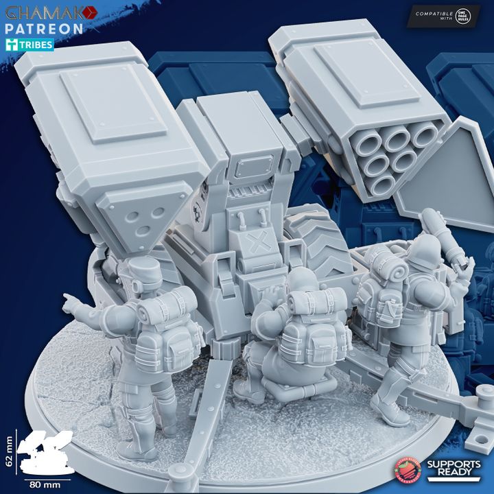 3D Printable Freedom Guard Multi Rocket Launcher by Ghamak