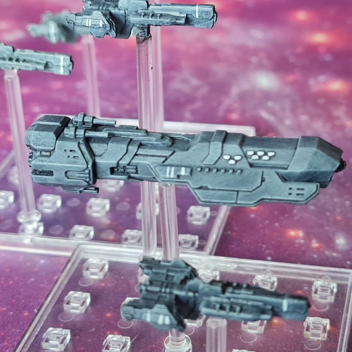 3D Printable Amphion class light cruiser Halo Fleet Battles scale by ...
