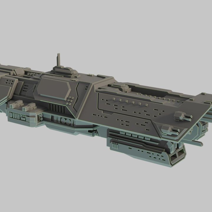 3D Printable Vindication class light battleship by Lee McColl