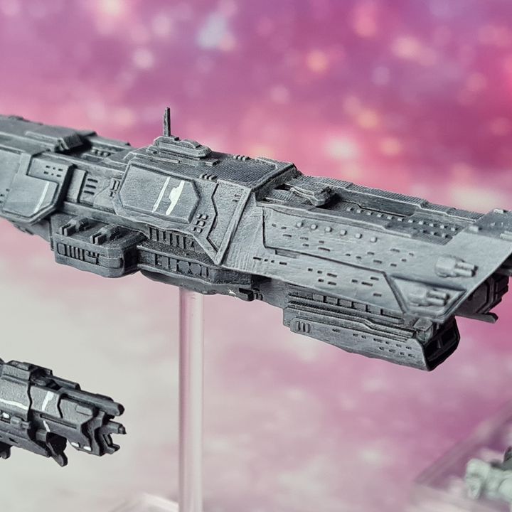 3D Printable Vindication class light battleship by Lee McColl