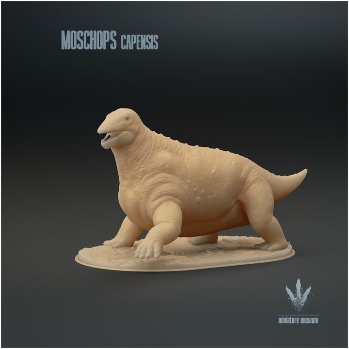 3D Printable Moschops capensis : Walking by Miniature Museum