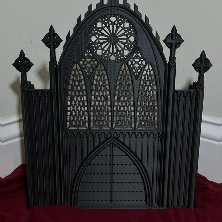 3D Printable Gothic Cathedral Jewelry Display by Rye Moore